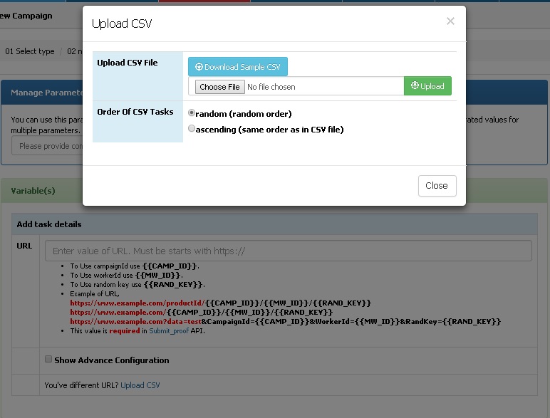 Using An External Template For Your Campaign - MicroWorkers